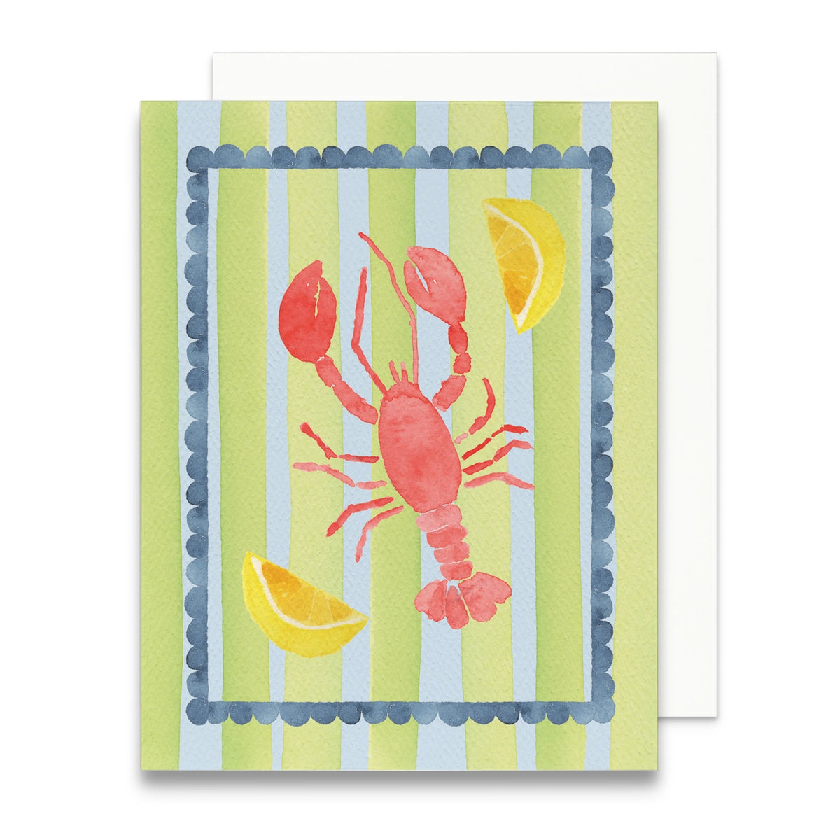 Watercolor Lobster Blank Card - Gert & Co – The Woods Maine