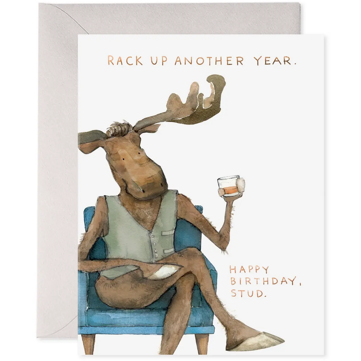 Happy Birthday Stud Greeting Card - E. Frances Paper – The Woods Maine