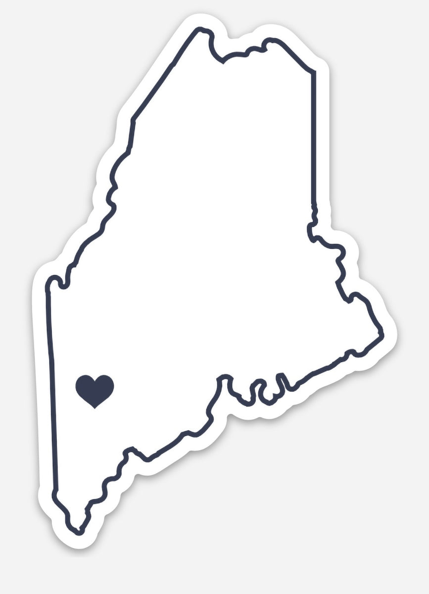 Heart of Maine Sticker – The Woods Maine