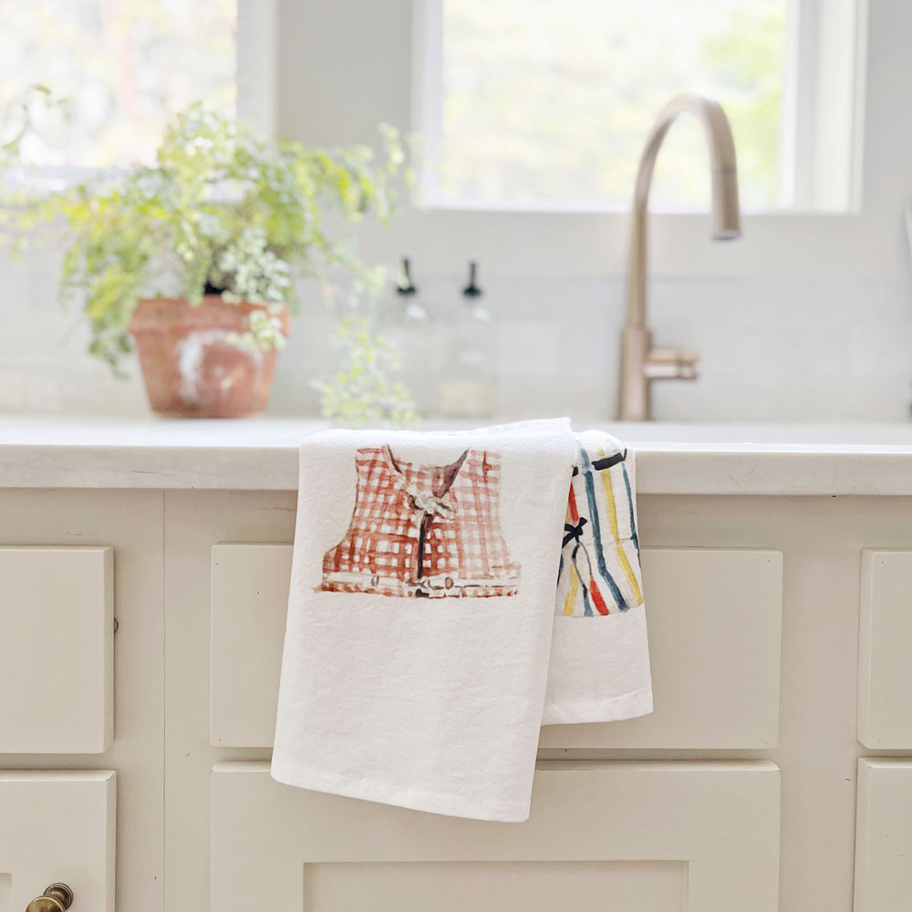 Boat Coats Tea Towel - emily lex studio – The Woods Maine
